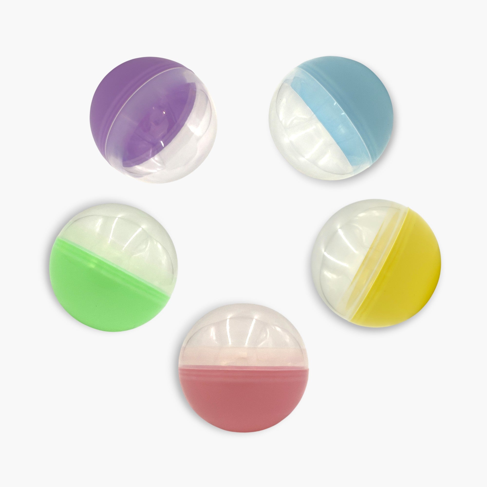 Empty Plastic Capsule Balls 3" (500 pcs) Multicolor - Capsule Toys for ...